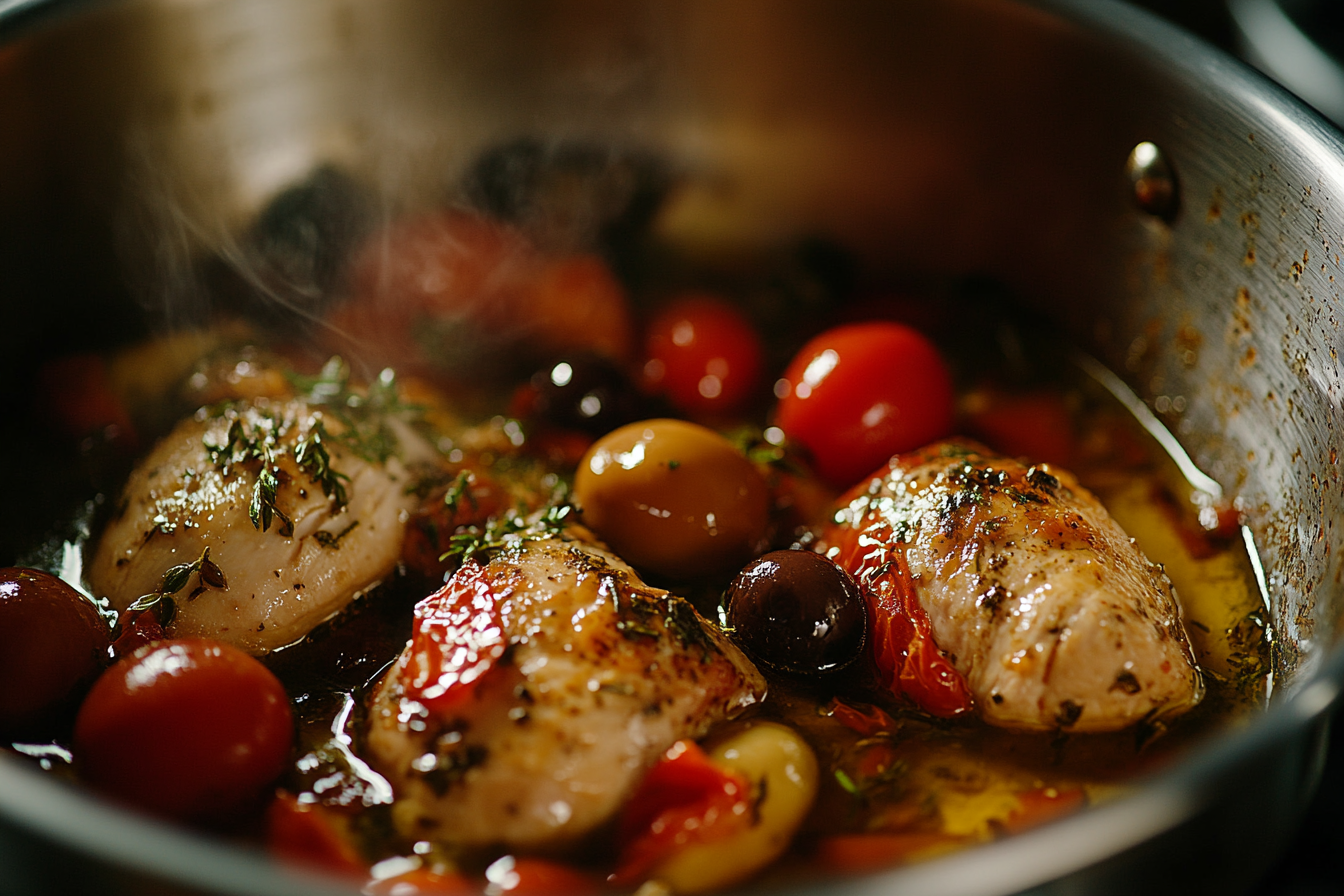 Slow Cooked Greek Chicken - Mediterranean Recipe - FresherCooker